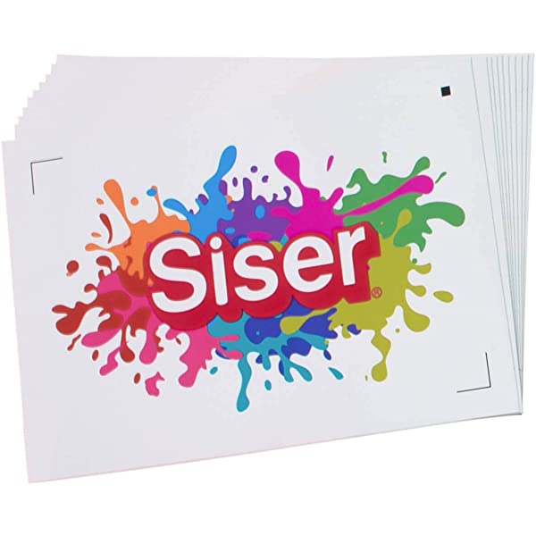 SISER® - EasyColor®DTV Printable Heat Transfer Vinyl A3 - 5 sheet kit ...