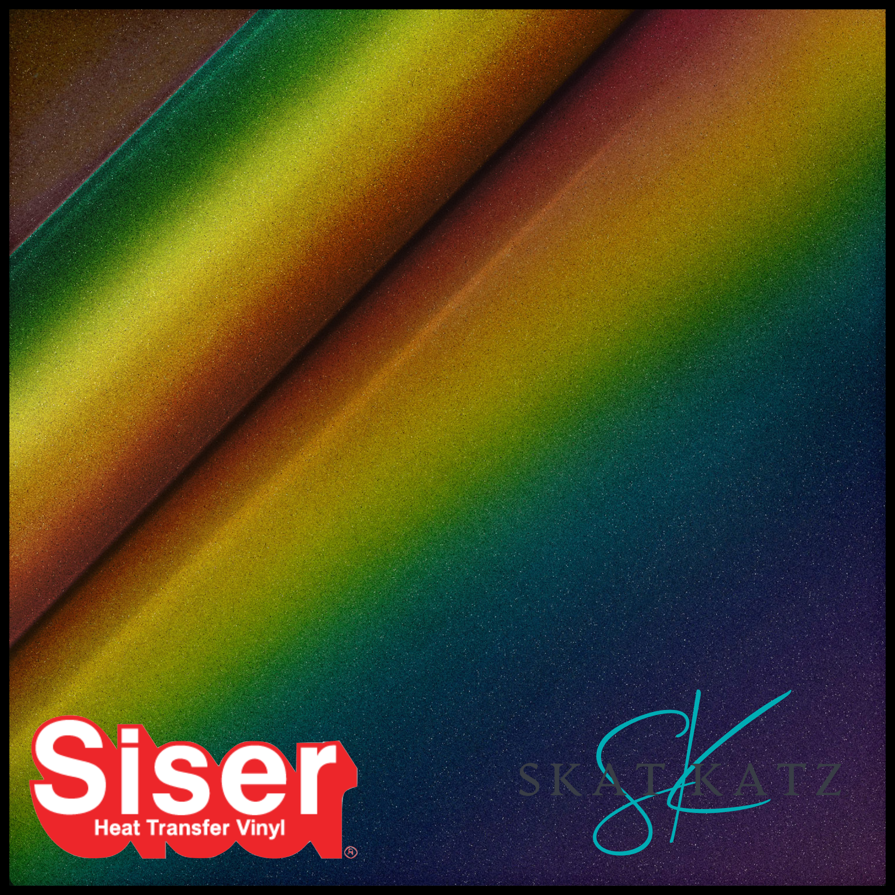 Siser EASY REFLECTIVE Heat Transfer Vinyl - Black Rainbow – Skat Katz