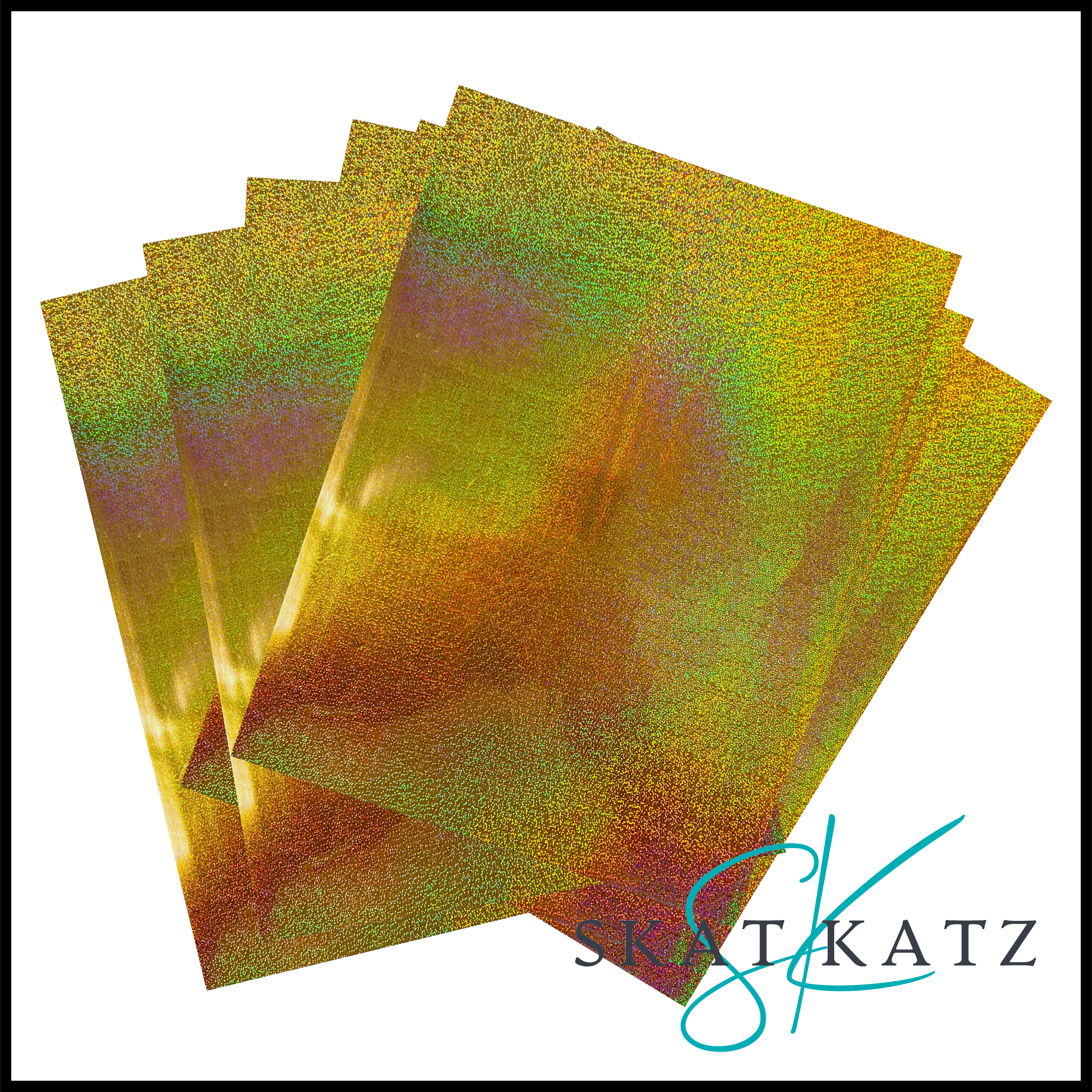 Heat Reactive Foil - A4 10pk - Holo Gold Speckle – Skat Katz